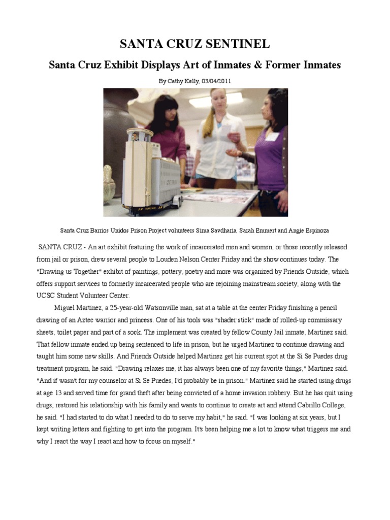 Drawing Us Together - Sentinel 3 04 11 | PDF | Recidivism | Prison