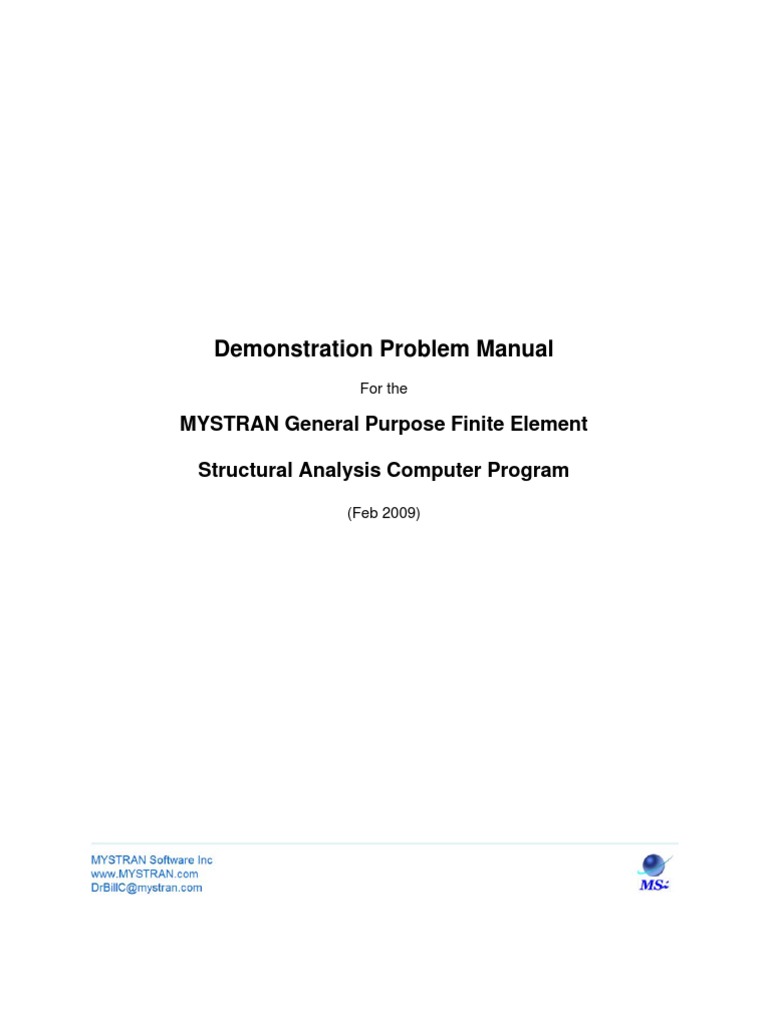MYSTRAN Craig-Bampton Model Guide | PDF | Finite Element Method ...