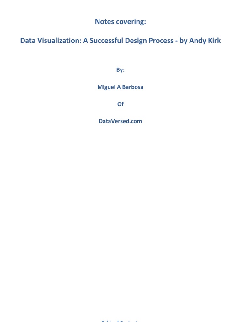 Book Notes Covering: Andy Kirk's Book, Data Visualization - A ...