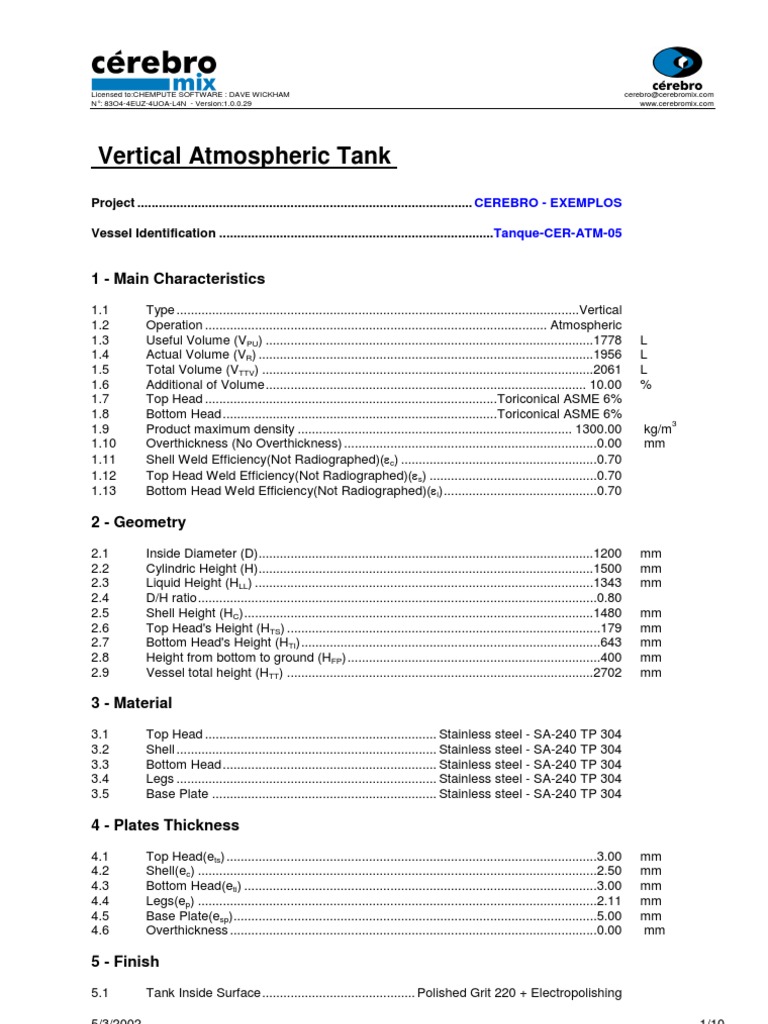 Vertical Tank PDF | PDF