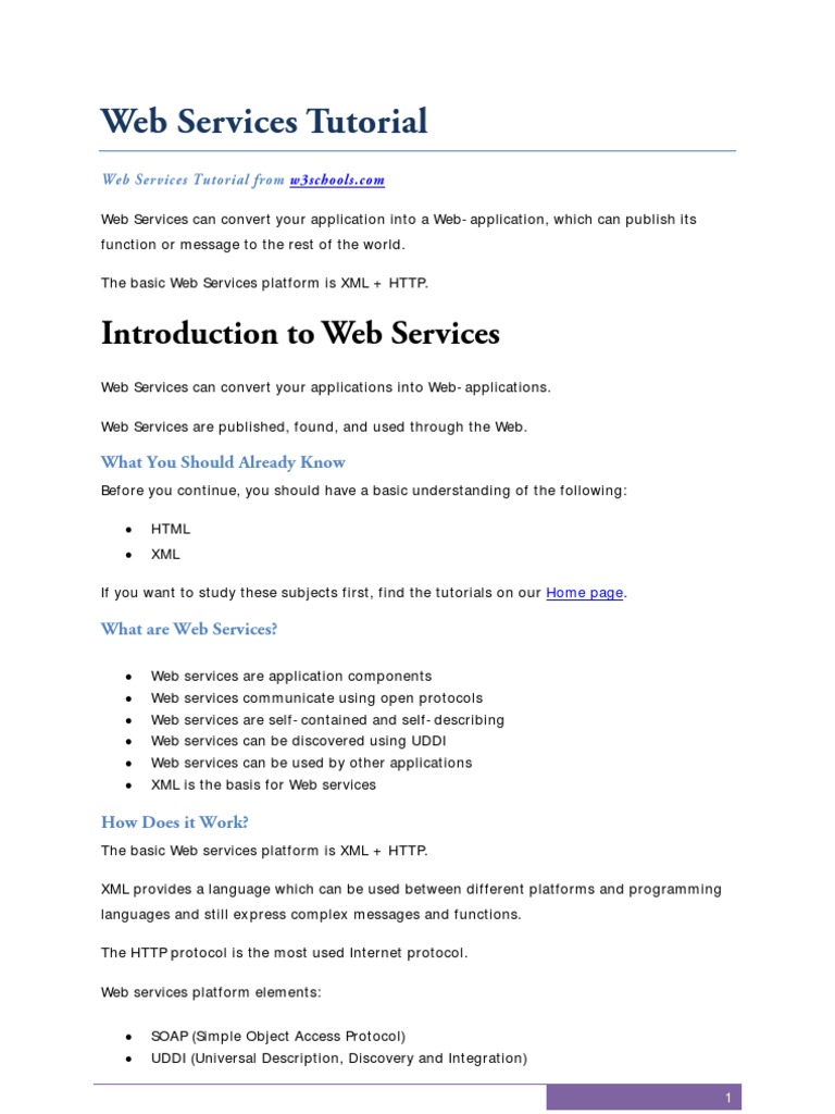 Web Services Tutorial | PDF | Web Service | Soap