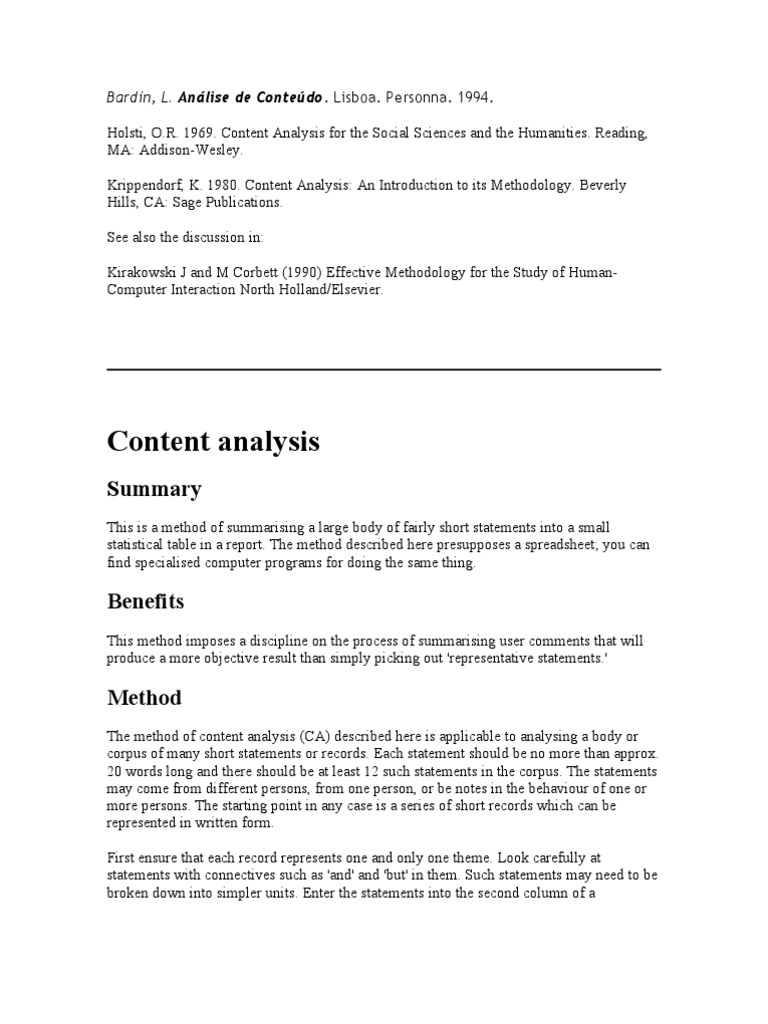 Bardin | PDF | Qualitative Research | Quantitative Research