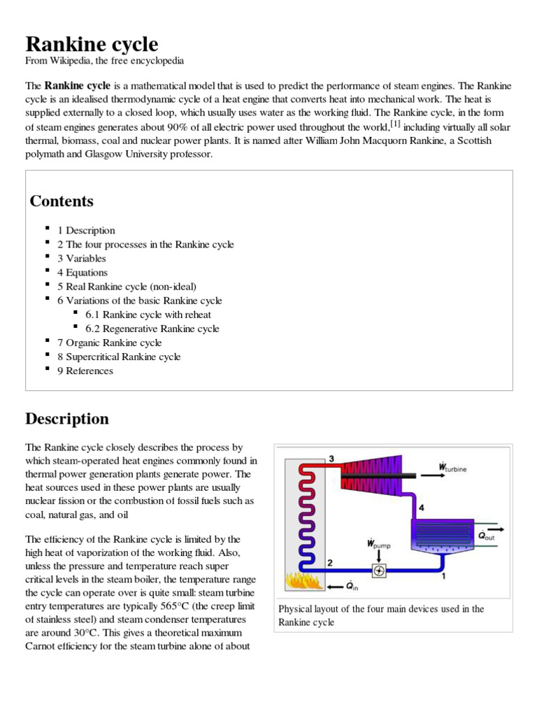 Rankine Cycle | PDF | Steam Engine | Energy Production