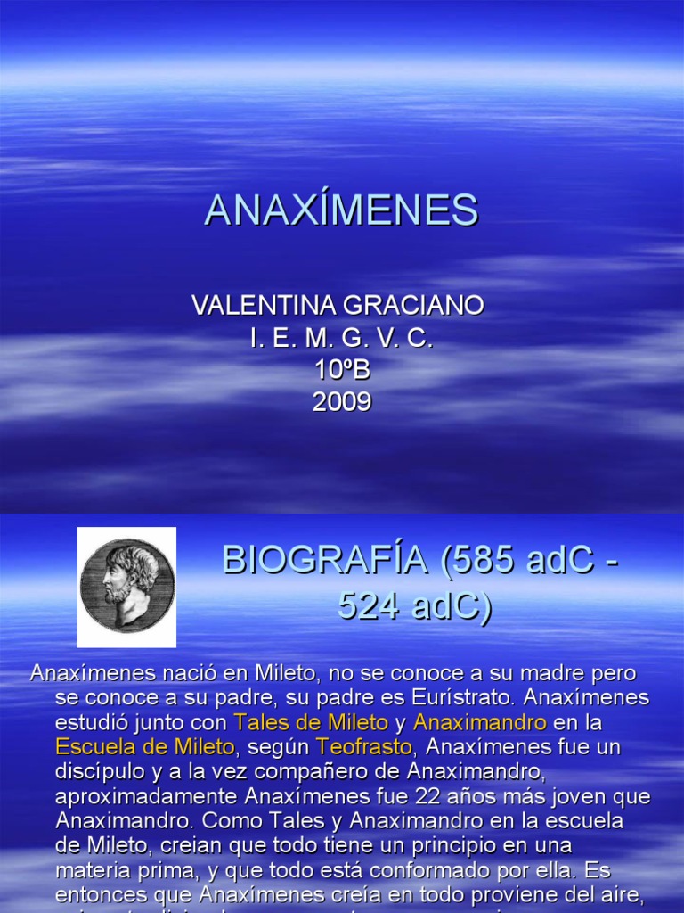 ANAXÍMENES | Ciencia filosófica | Ciencia