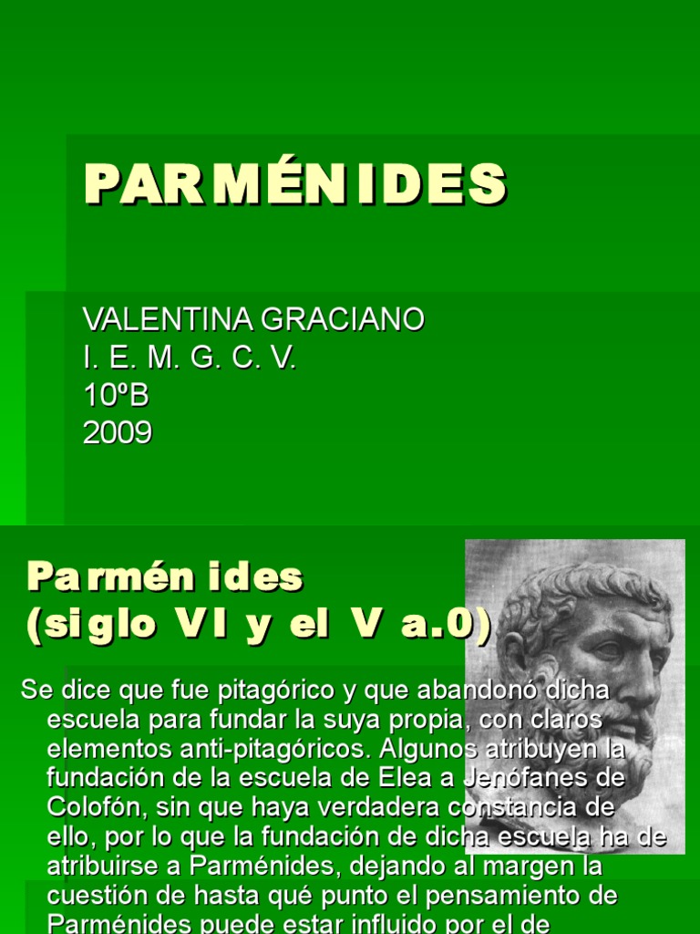 PARMÉNIDES | PDF | Metafísica | Science