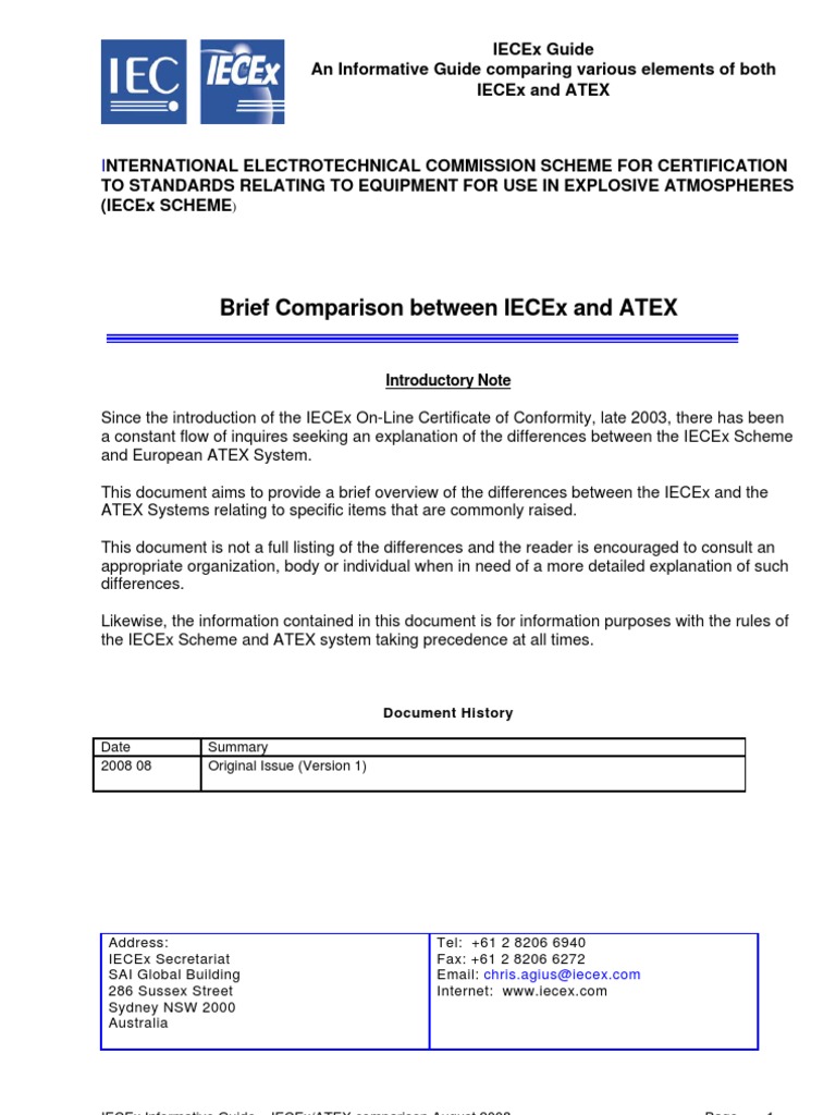 IECEX-ATEX-comparison.pdf | International Electrotechnical Commission ...