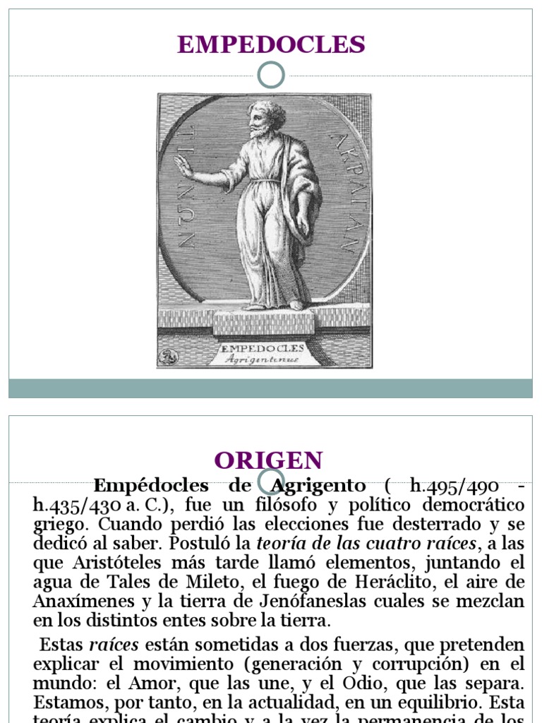 EMPEDOCLES | PDF | Science | Ciencia filosófica