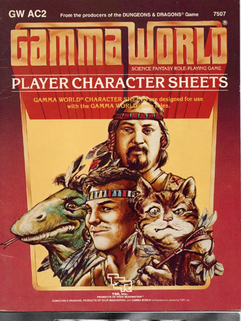 Gamma World Character Sheets 1984 | PDF