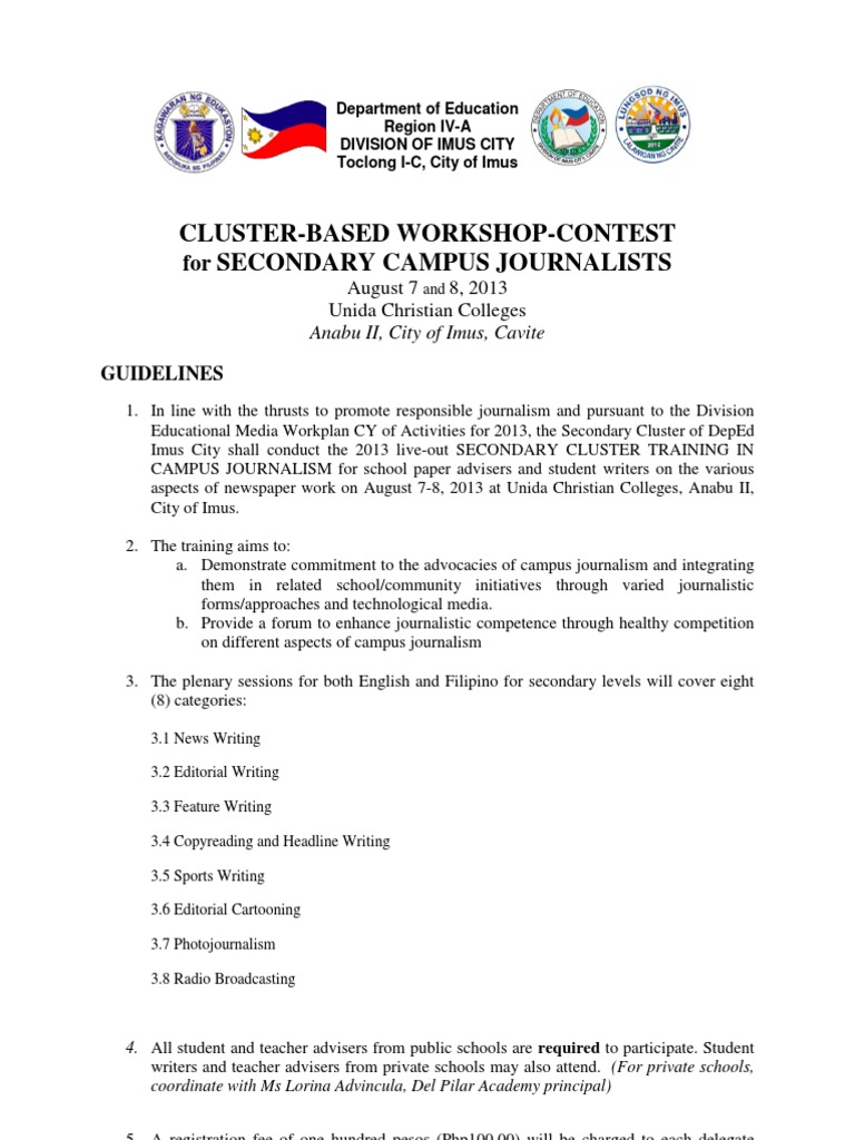 Cluster Training Secondary | PDF | Digital Camera | Schools