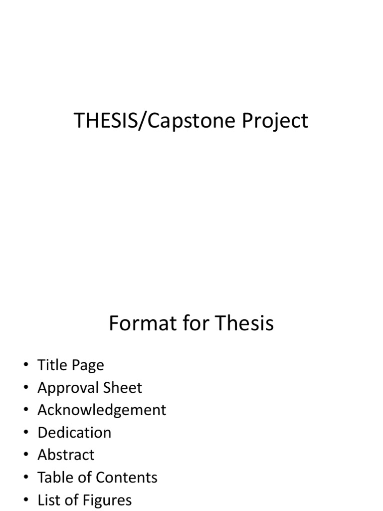 Capstone Project Format Guide | PDF