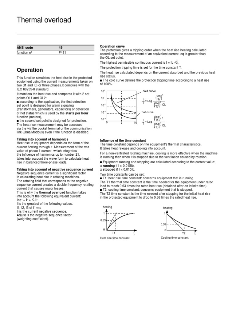 Sepam Ansi 49 | PDF | Electricity | Electrical Engineering
