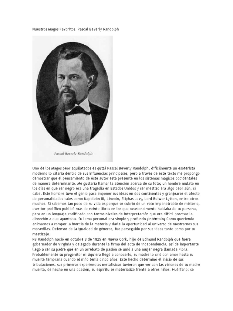 Pascual Beverly Randolph. Magia Sexualis | PDF | Rosacruces | Helena ... Pascual Beverly Randolph. Magia Sexualis | PDF | Rosacruces | Helena ...