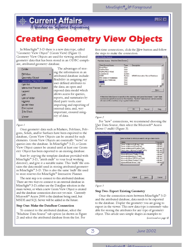 MS3D Geometry View Objects 200206 | PDF | Microsoft Access | Databases