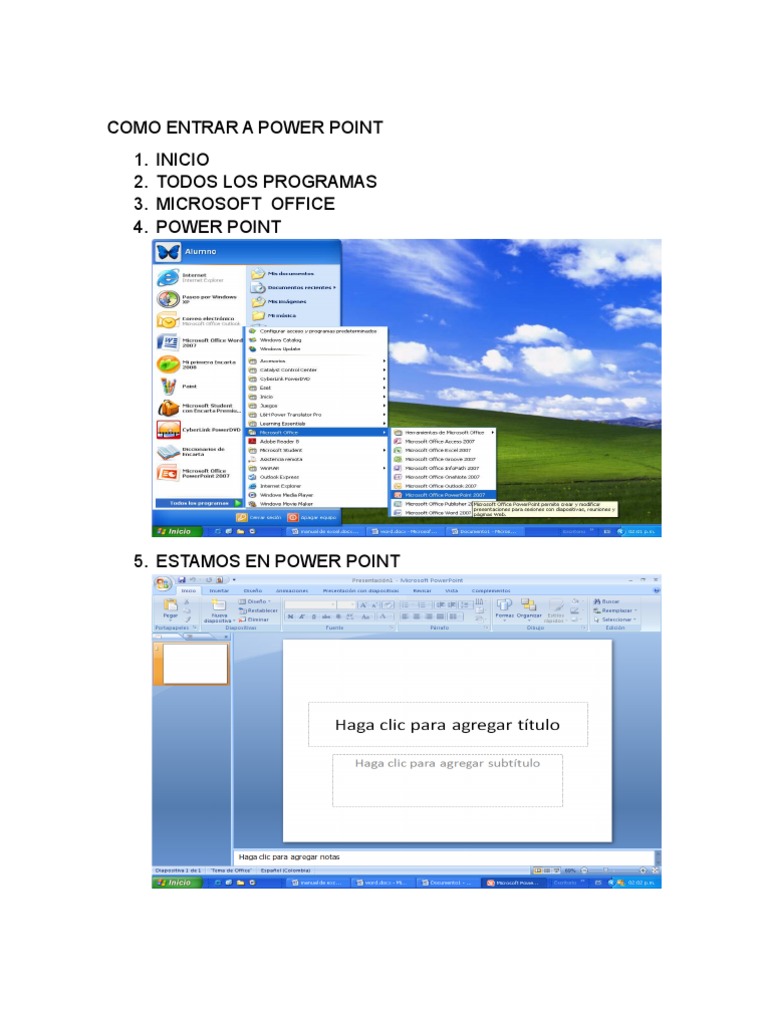 Como Entrar A Power Point | PDF