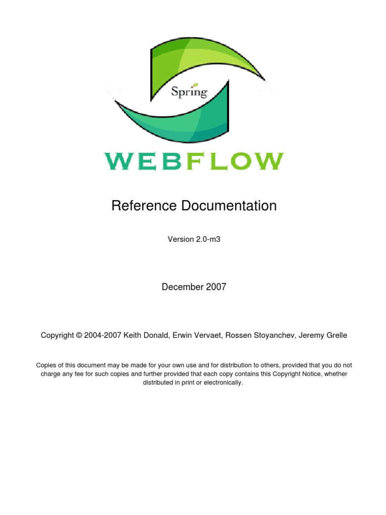 Spring Webflow Reference | PDF | Spring Framework | Java Server Faces