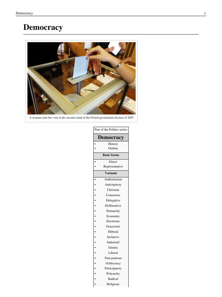 Democracy | PDF | Democracy | Political Ideologies