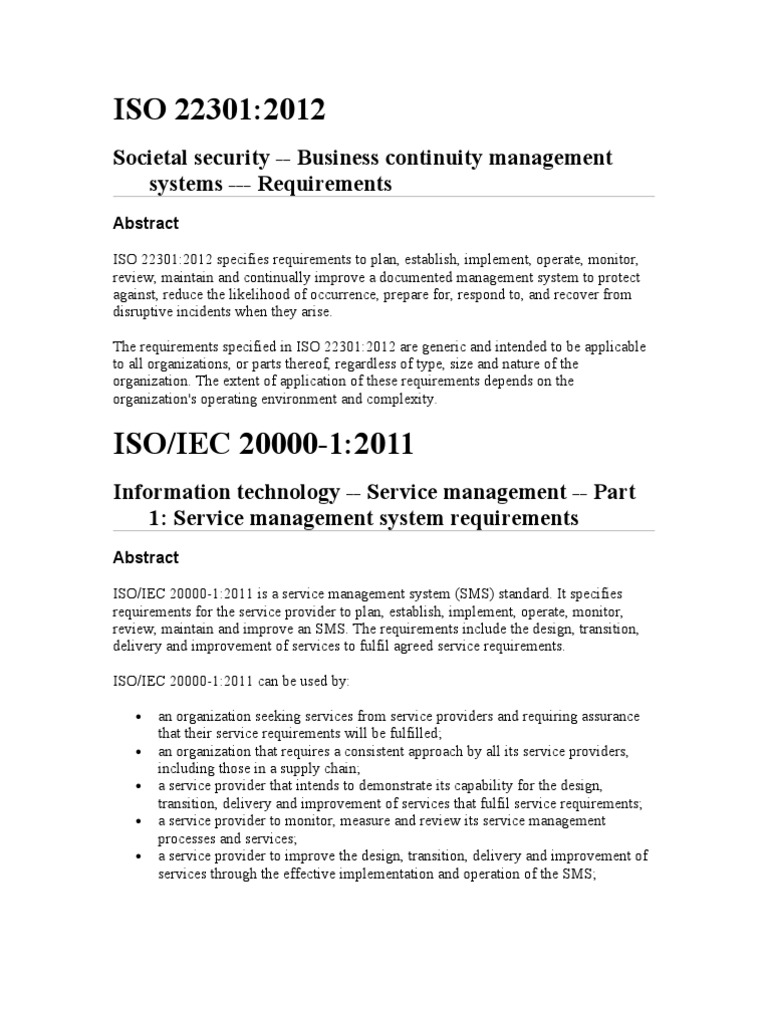 Iso 22301 | PDF | Information Security | International Electrotechnical ...