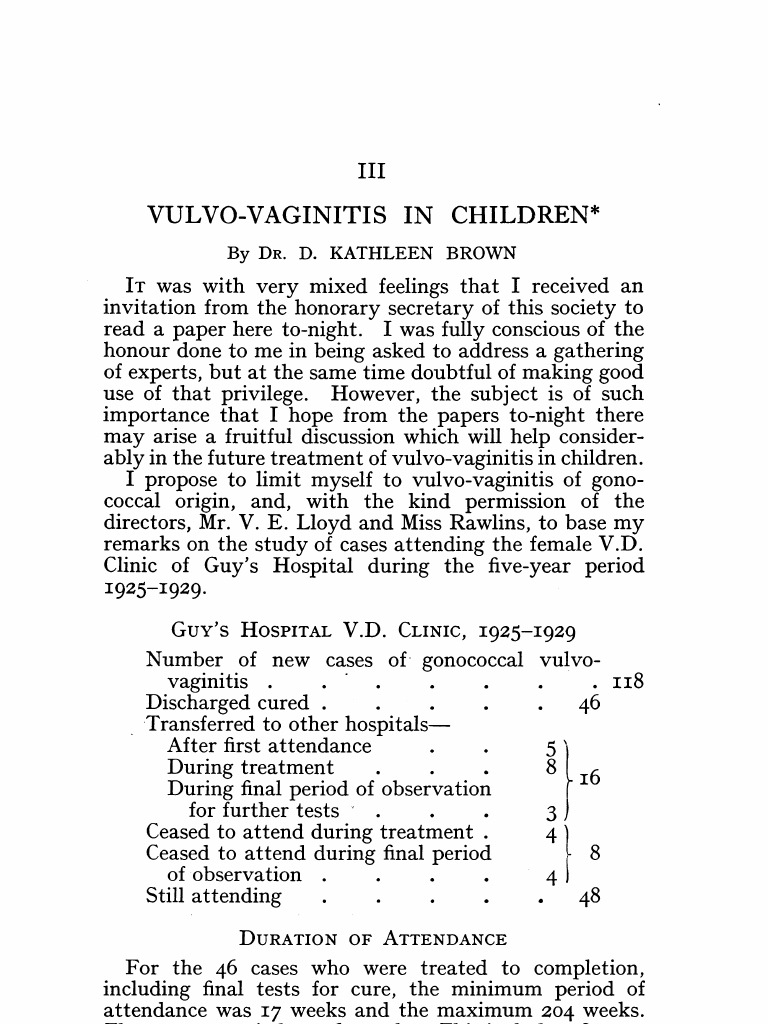 Vulvo-Vaginitis Children : Gathering | PDF | Vagina | Infection