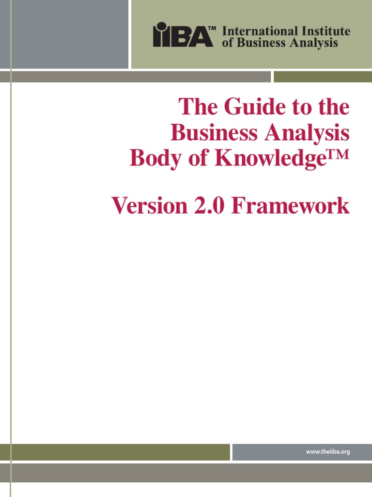 The Guide To The Business Analysis Body of Knowledge™ Version 2.0 ...