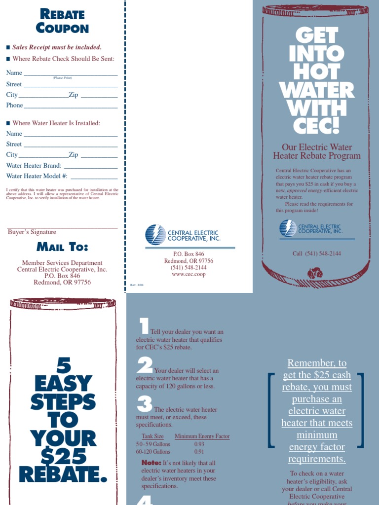 Water Heater | PDF | Water Heating | Rebate (Marketing)