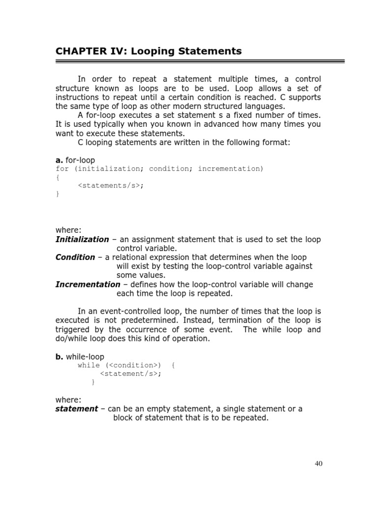Looping | PDF | Control Flow | Software Engineering