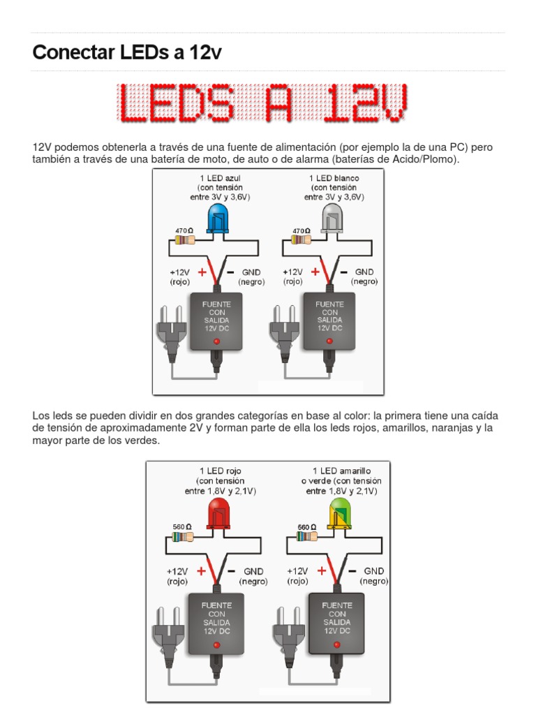 Diagrama De Circuito De Led Para 12v Fuentes De Alimentación Par Led