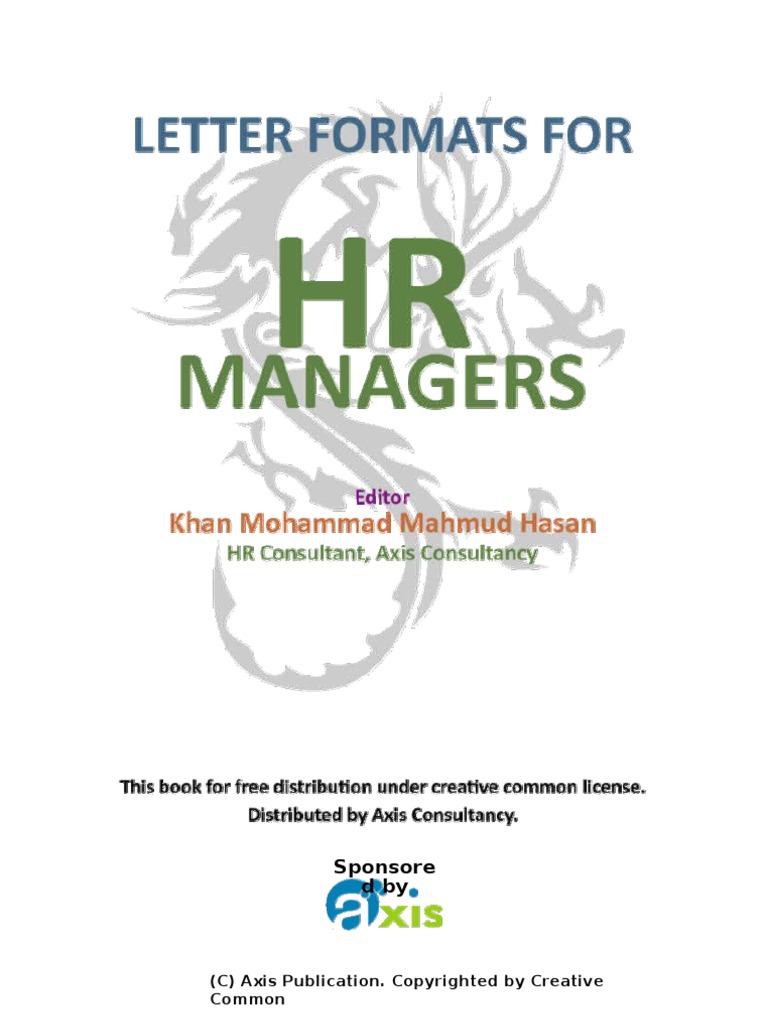 Letter Format For HR Managers | PDF | Pension | Employment