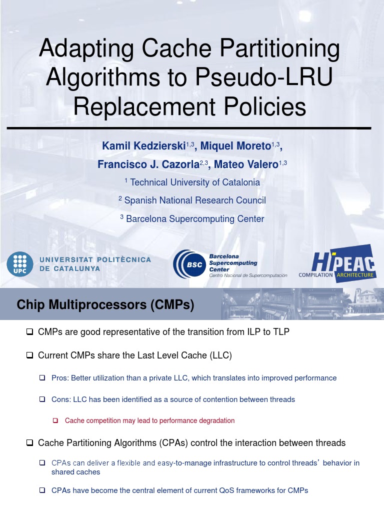 Adapting Cache Partitioning Algorithms To Pseudo-LRU Replacement ...