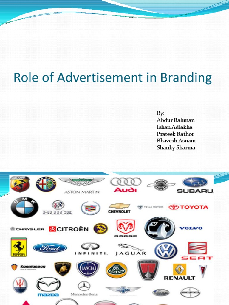 Role of Advertisement in Branding: By: Abdur Rahman Ishan Adlakha ...