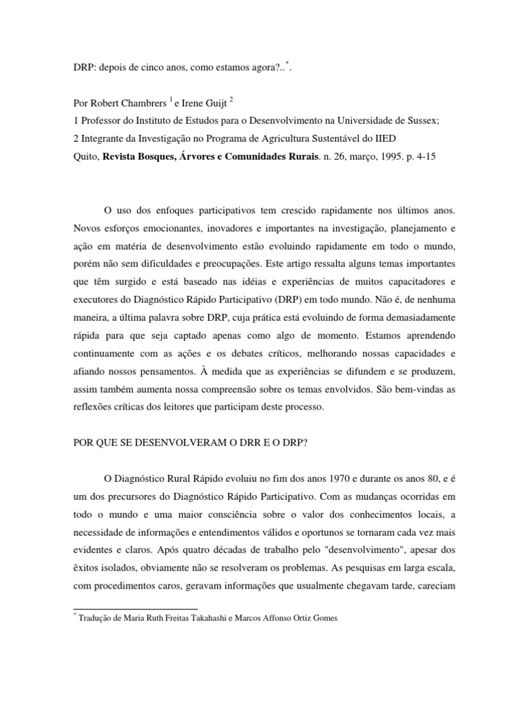 Chambers DRP Depois de 5 Anos | PDF | Poder (social e político ...