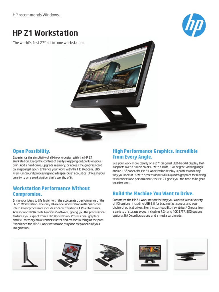 HP Z1 Workstation | Workstation | Computer Monitor