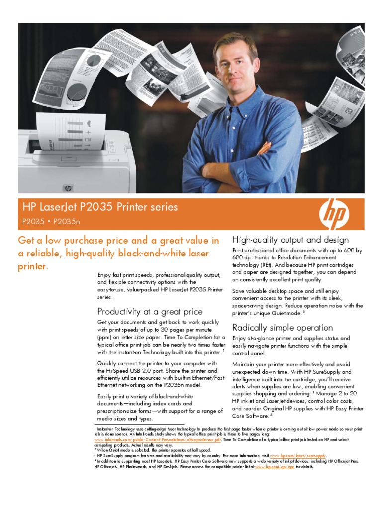 HP LaserJet P2035 Printer Series | PDF