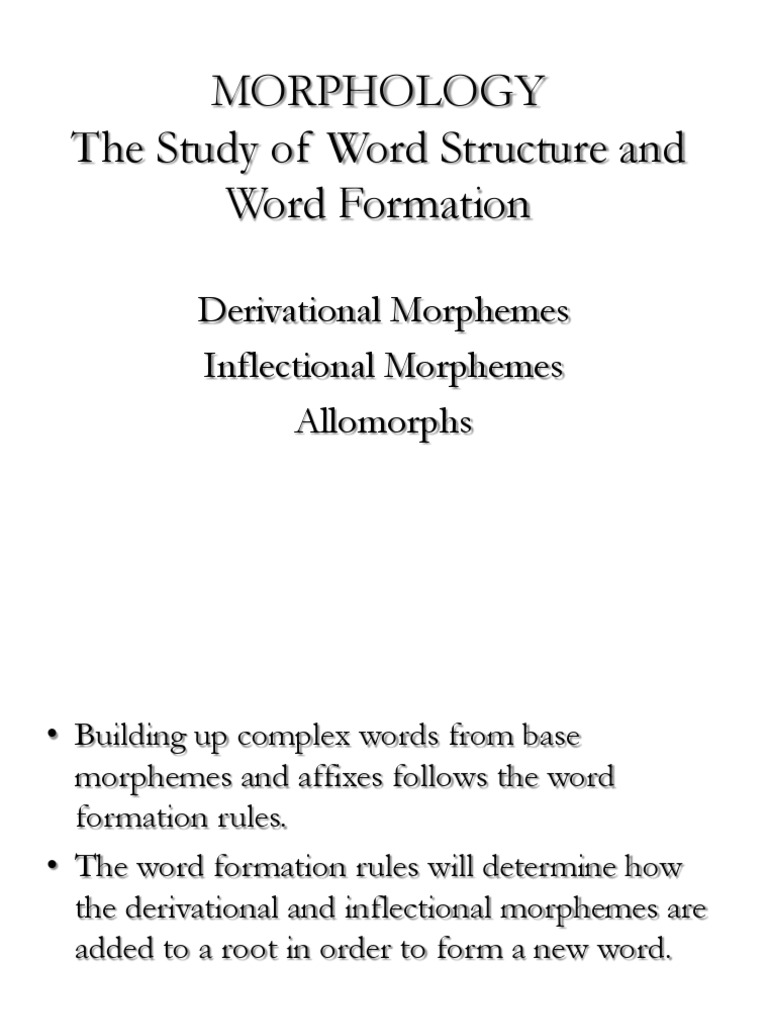 Ling Morphology (2) V | PDF | Word | Morphology (Linguistics)