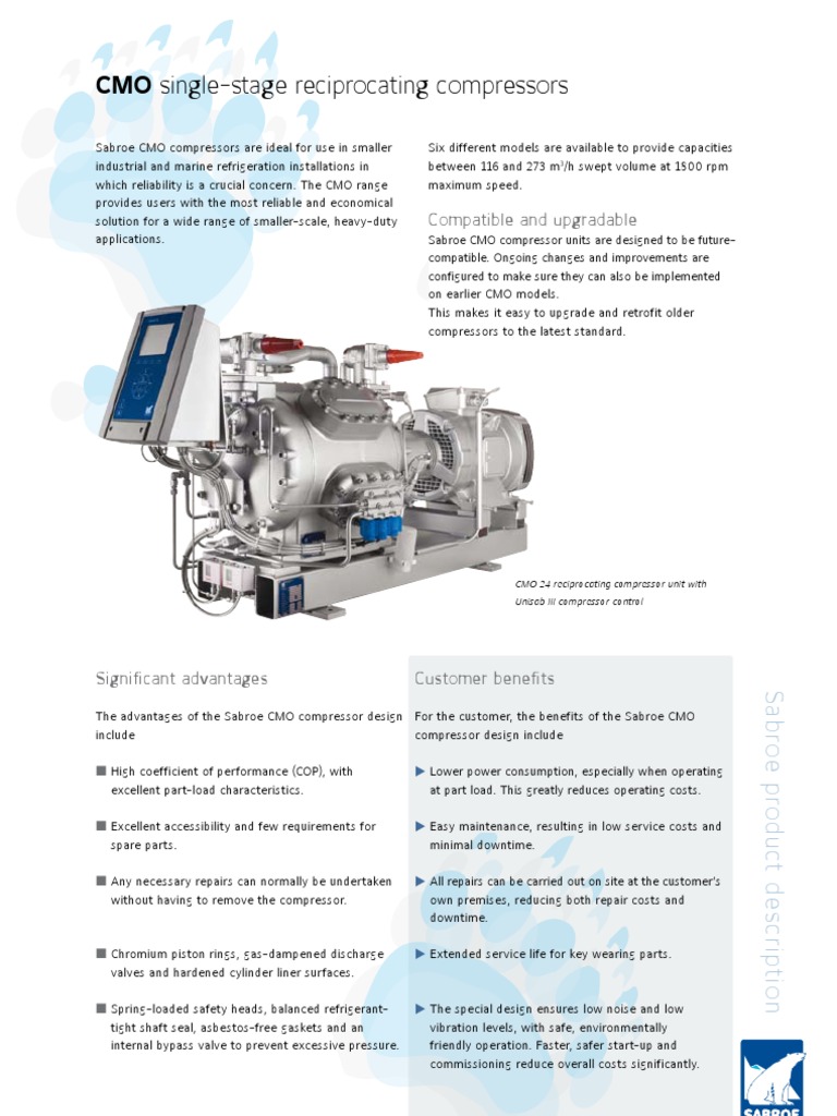 Compresores Reciprocantes Sabroe CMO | Gas Compressor | Valve | Free 30 ...