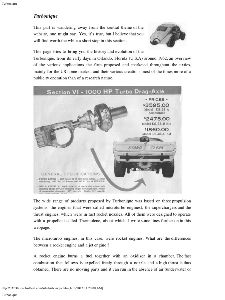 Turbonique Turbon Engine | PDF | Rocket | Rocket Engine