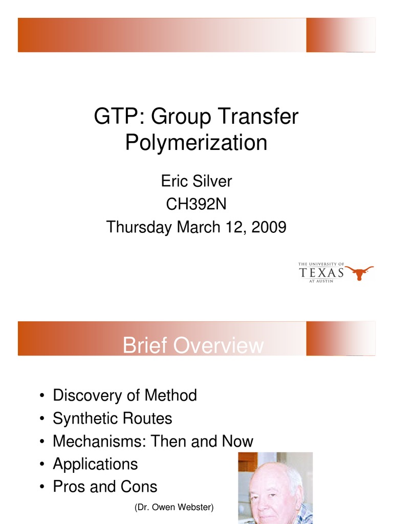 Group Transfer Polymerization | PDF | Polymerization | Copolymer
