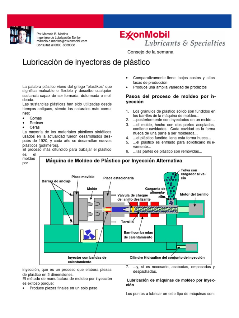 Lubricación en Máquinas de Inyección Plástica | PDF | El plastico ...