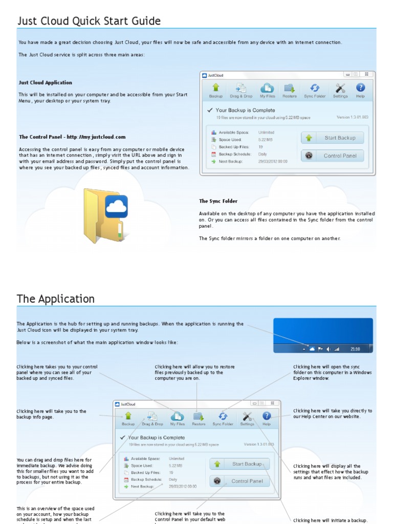 JustCloud Quick Start Guide | PDF | Computer File | Cloud Computing