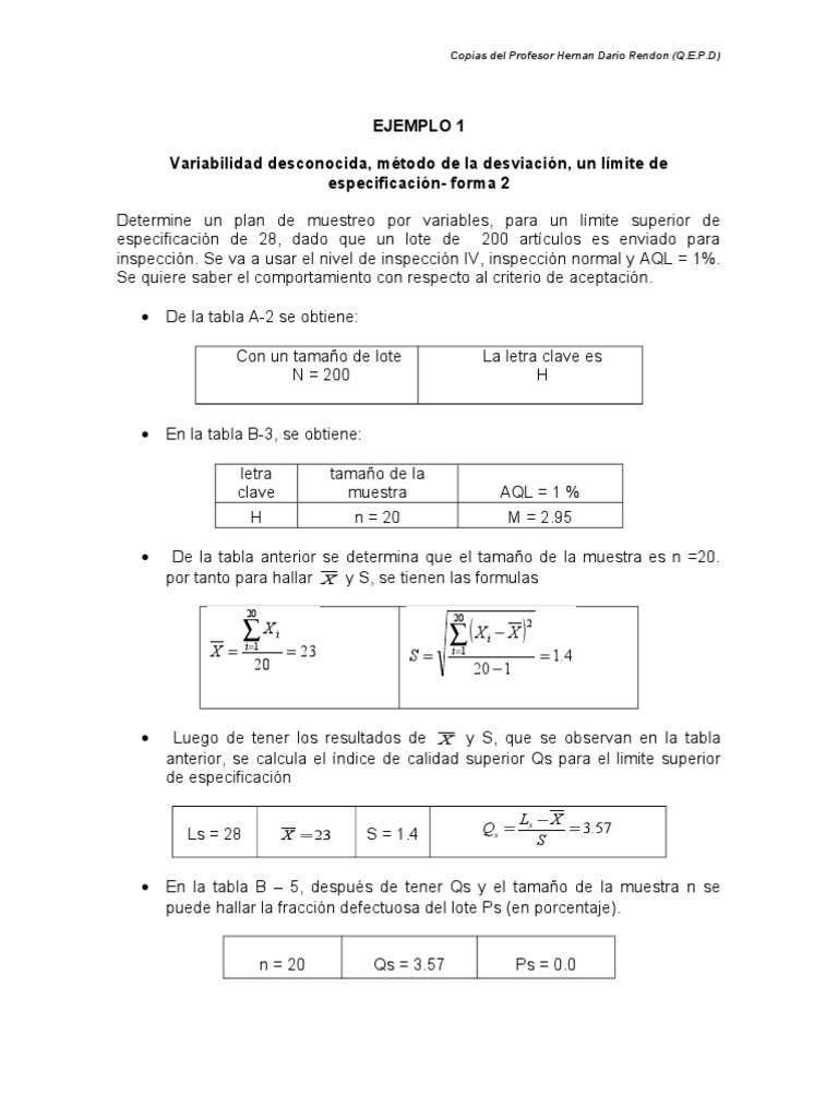 Ejemplos Mil STD 414 | PDF | Determinación del tamaño de la muestra | Muestreo (Estadísticas)