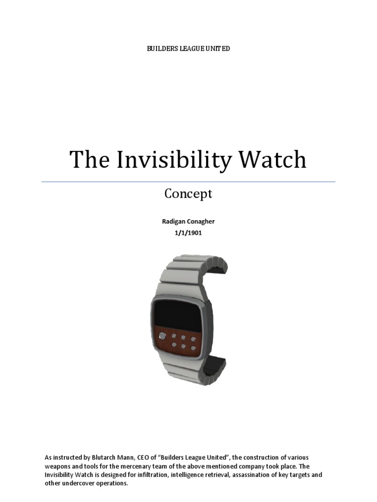 Invisibility Watch Concept | PDF | Light | Electron
