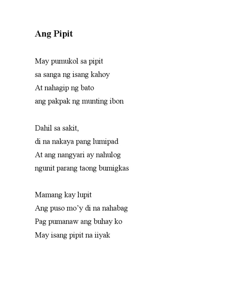Ang Pipit | PDF