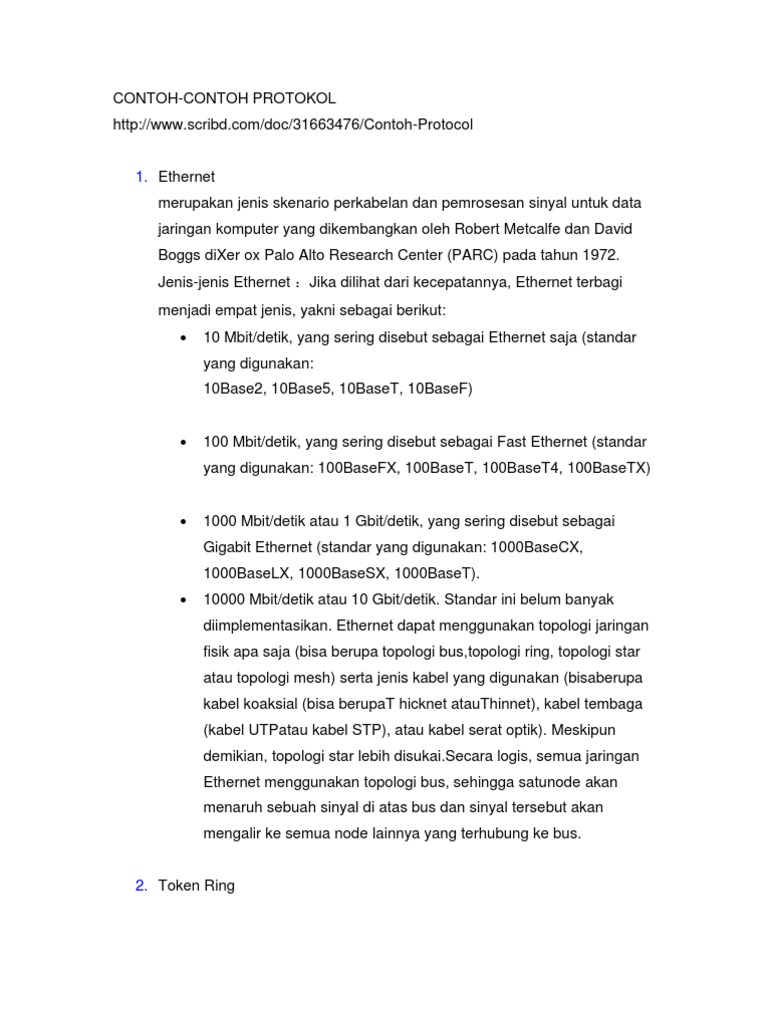 Contoh Protokol | PDF