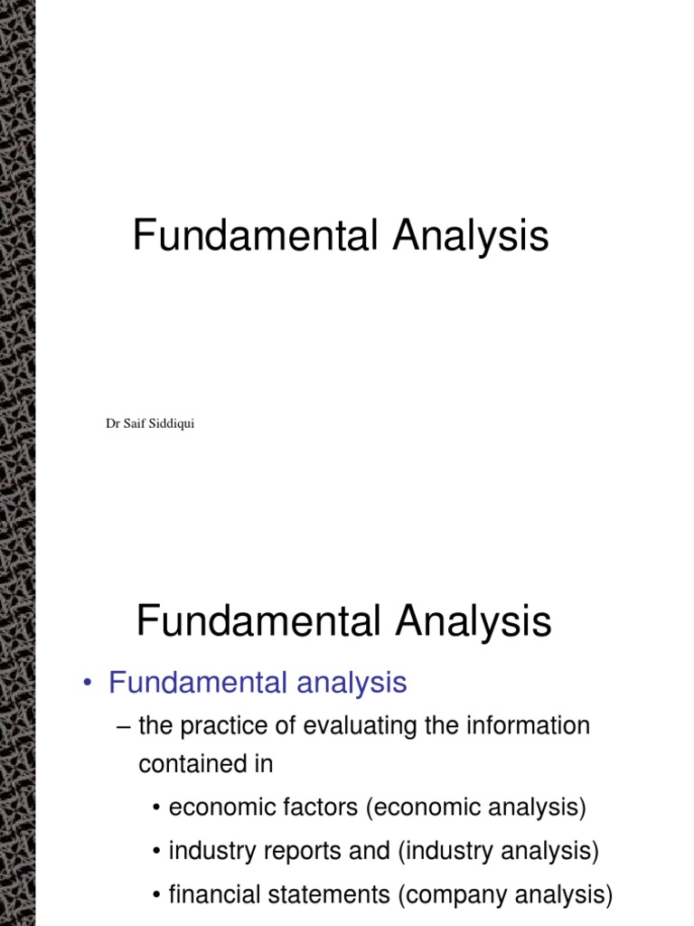 Fundamental Analysis | PDF | Technical Analysis | Recession