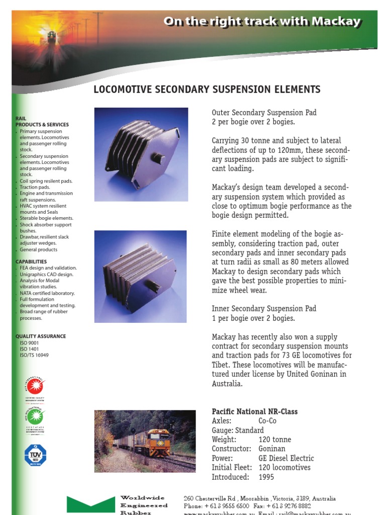 Mackay Defence Technologies: Rail Suspension Solutions | PDF | Computers