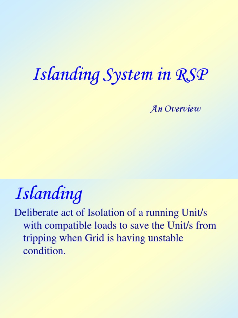 Islanding System | PDF | Electrical Grid | Relay