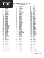 7th Grade Spelling Word List | PDF