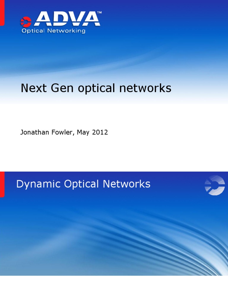 Adva Next Gen 100G and ROADM | PDF | Wavelength Division Multiplexing ...