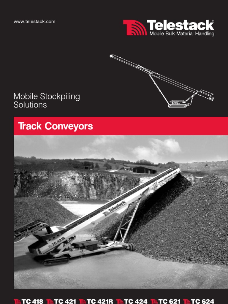 Telestack Tracked Conveyors Brochure | PDF | Containerization | Loader (Equipment)