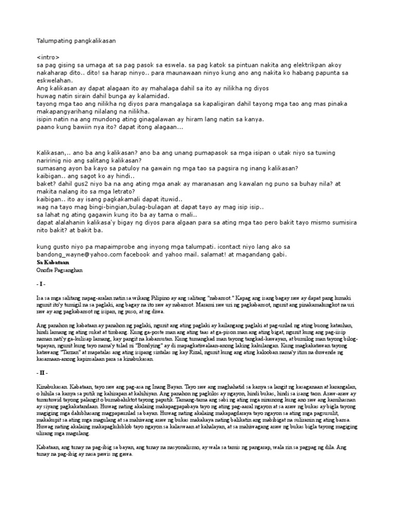 Talumpati 1 | PDF