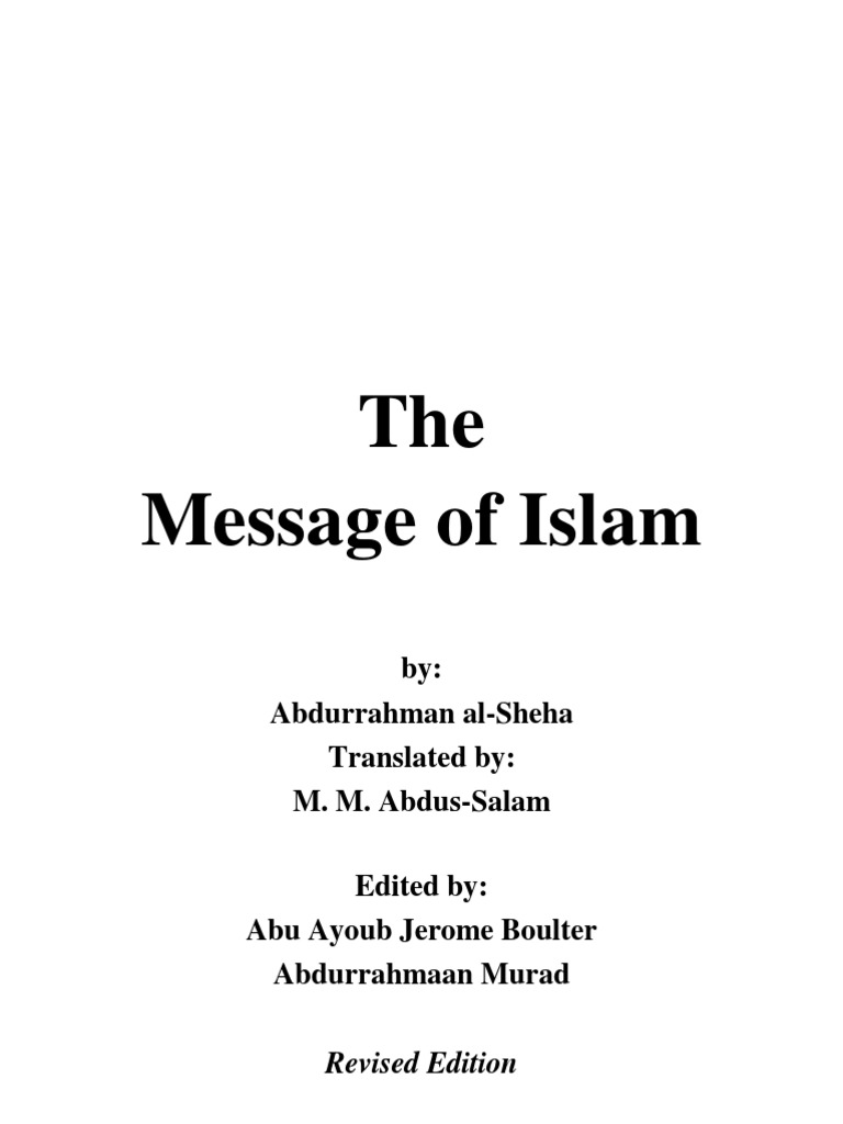 The Message of Islam | PDF | Prophets And Messengers In Islam | God In ...